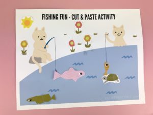Fishing fun- Cut & Paste Activity for Kids (free printable) – Bluefin Works